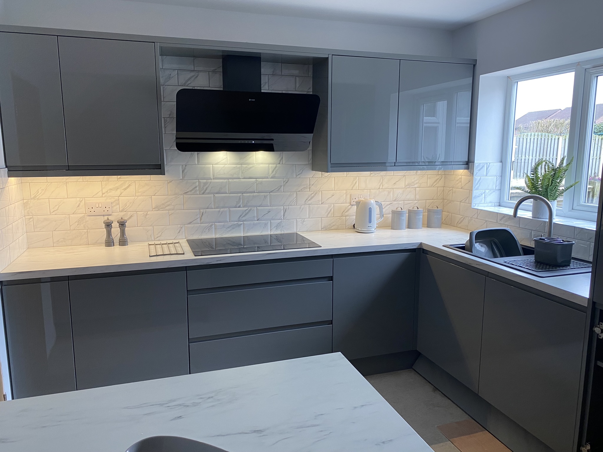 Lucente Gloss Dust Grey | Sheffield Kitchen Outlet